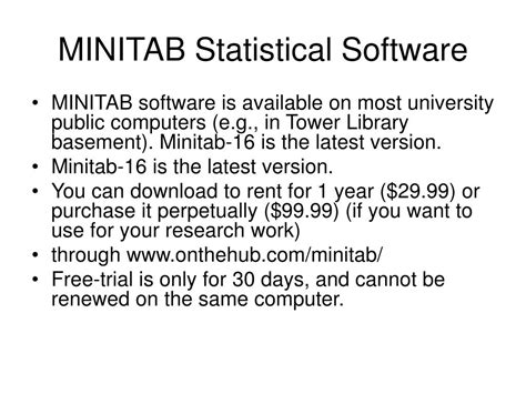 PPT Statistics 501 Methods Of Applies Statistics Using MINITAB PowerPoint Presentation ID