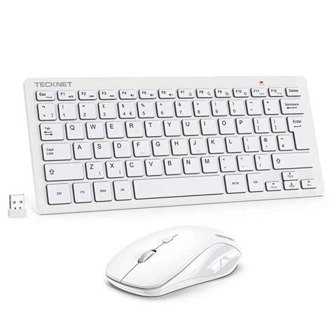 Tecknet 2 4 Ghz Wireless Mini Keyboard Mouse Set Silent