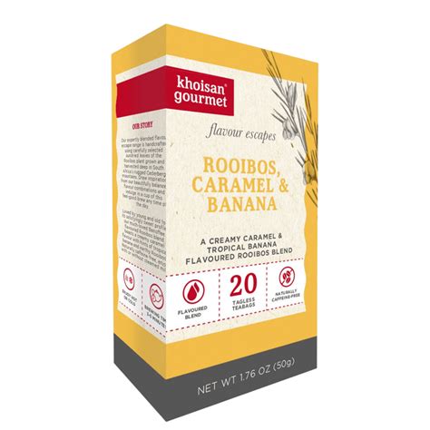 Khoisan Gourmet Rooibos Caramel And Banana 20 Bags Mediboom