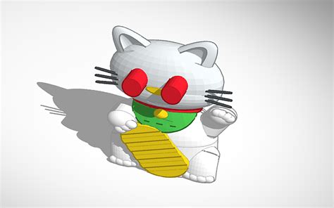 3d Design Cursed Lucky Cat Tinkercad