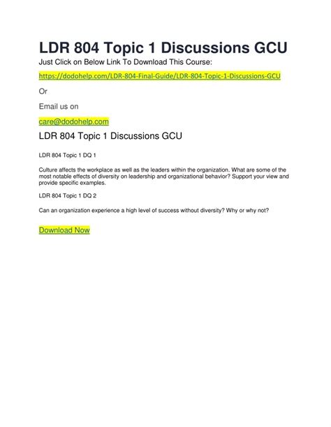 PPT LDR 804 Topic 1 Discussions GCU PowerPoint Presentation Free