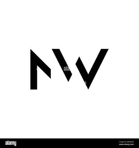 Initial Mw Letter Logo Design Vector Template Abstract Letter Mw Logo