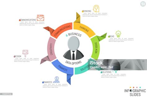 Tata Letak Desain Infografis Modern Diagram Melingkar Dalam Bentuk Roda