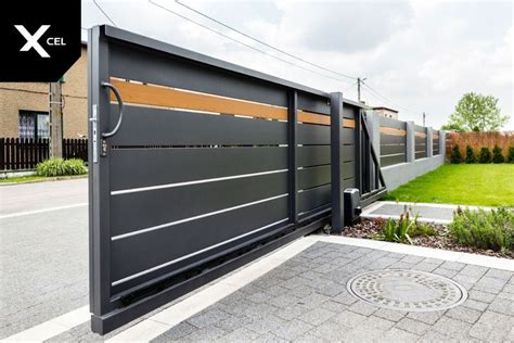 Modern Sliding Gate Nowoczesna Brama Przesuwna House Fence Design