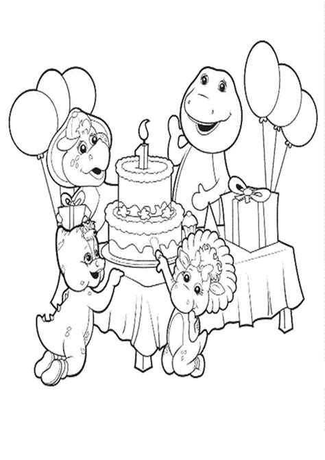 Barney Christmas Coloring Pages