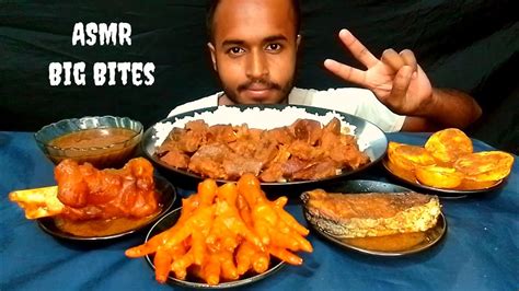 Asmr Eating Spicy Mutton Liver Curry Beef Nalli Chicken Feet Egg