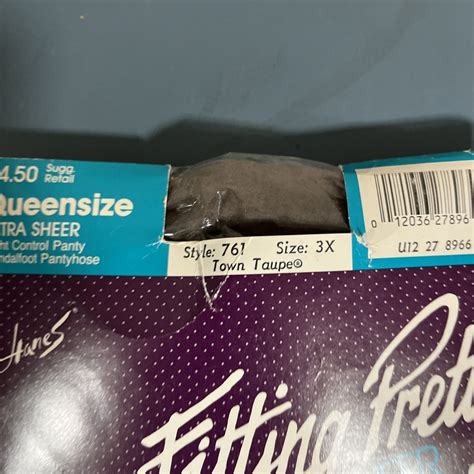 Vtg Hanes Fitting Pretty Pantyhose 761 Barely There Gem