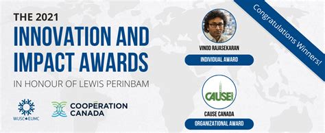 Congratulations Vinod Rajasekaran The 2021 Winner Of The Lewis Perinbam Award Wusc World