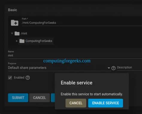 configure samba nfs webdav shares on truenas computingforgeeks