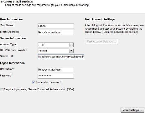 Hotmail Account Settings For Outlook Strangeolpor