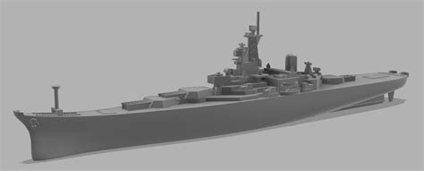 Iowa Class Battleship Stl File Etsy