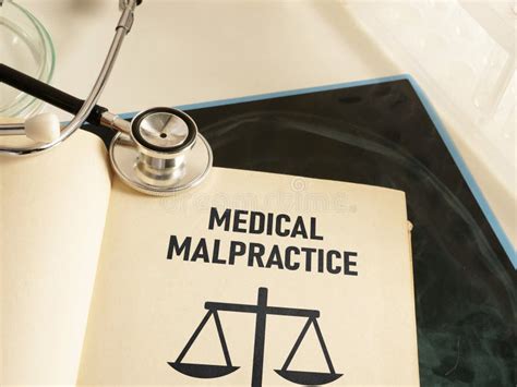 Medical Malpractice Negligence Is Shown Using The Text Stock Image
