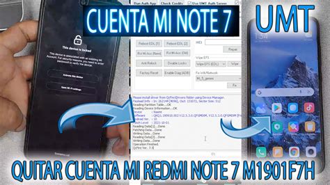 BYPASS QUITAR CUENTA MI REDMI NOTE 7 CON UMT TEST POINT QUALCOM