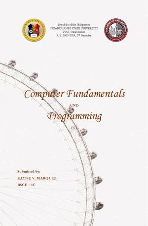 Drill 1 PART 2 Hdl Catanduanes State University VERILOG HDL SYNTAX