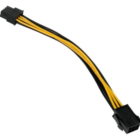 Купить кабель питания Pcie Cablexpert Pcie 6pin M Pcie 8pin F 20см