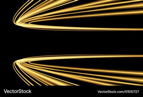 Abstract Gold Light Fast Speed Curve Dynomic Vector Image