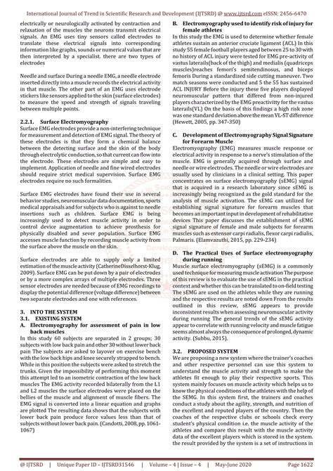 Review Of Software To Analyse The Physical Conditions Of The Athletes