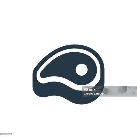 고기 개념에서 고기 아이콘 벡터 고기 편집 가능한 스트로크의 얇은 선 그림 웹 및 모바일 앱 로고 인쇄 미디어에 사용하기 위한 고기 선형 기호 0명에 대한 스톡 벡터 아트