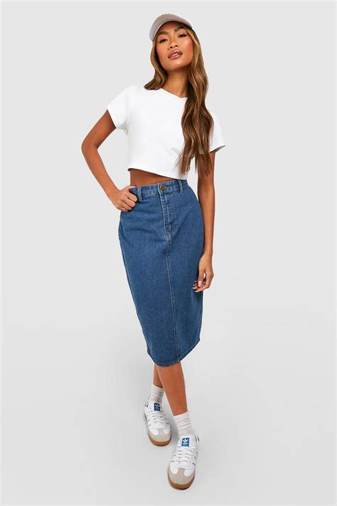 High Waisted Stretchy Denim Skirt Ph