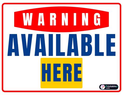 Printable Available Sign Printableo