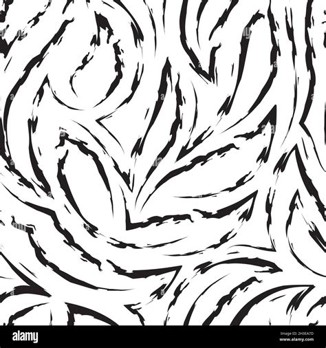 Vector Seamless Pattern In Black Colors From Corners And Flowing