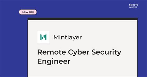 Remote Works On Linkedin Remote Cyber Security Engineer Mintlayer