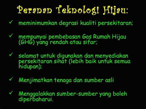 Teknologi Hijau Aka Green Technology