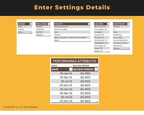HR Performance Dashboard Excel Template Etsy