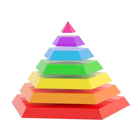 Delat In I Segment Pyramiden Stock Illustrationer Illustration Av