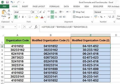 Using Left Mid Right Functions