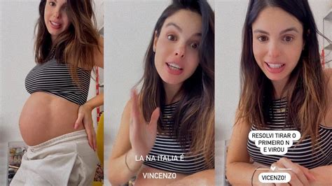 Grávida Sthefany Brito explica polêmica nome do segundo filho que
