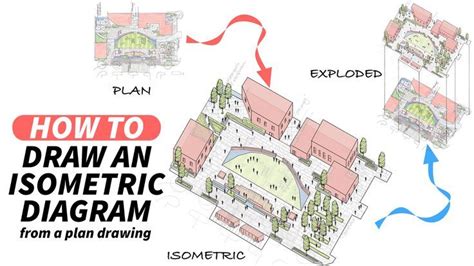 How To Draw An Isometric Axonometric Drawing Axonometric Drawing Plan Drawing