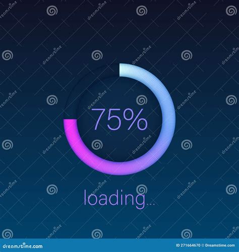 loading bar icon in flat style progress indicator vector illustration
