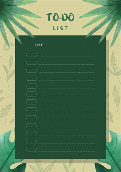 Green To Do List Daily Planner Copy Notability Gallery