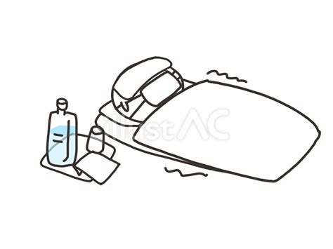 体調不良のシルエットイラスト No 24280141／無料イラストフリー素材なら「イラストac」