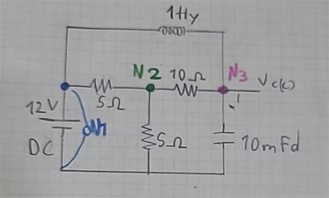 Solved The Following Circuit Is An Overdamped Case Using Chegg