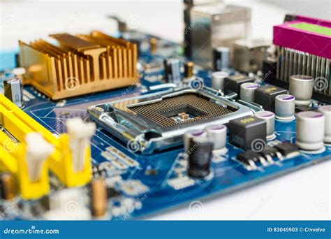 Processor Socket On Motherboard Stock Image Image Of Main Electricity 83045903