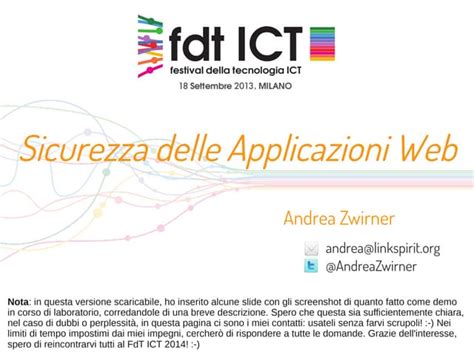 Festival Ict 2013 Sicurezza Delle Applicazioni Web Pdf