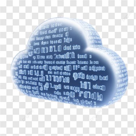 Binary Code Flowing From 3d Cloud Icon Flowing Binary Cloud Png