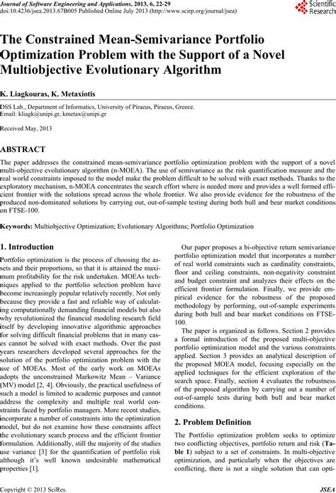 The Constrained Mean Semivariance Portfolio Optimization Problem With