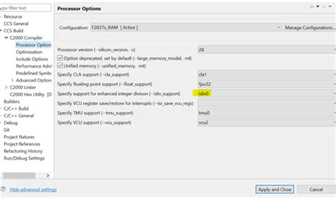 Tms320f28377d Ep Not Able To Perform Fast Integer Division C2000