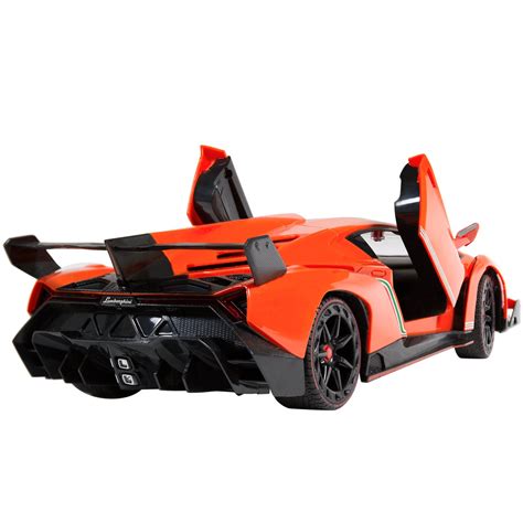 Haktoys Licensed Lamborghini Veneno Roadster Orange Color 1 14 Scale