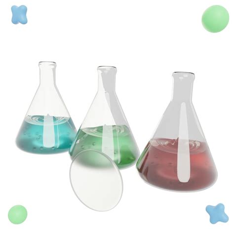 Premium Photo 3d Erlenmeyer Flask Illustration