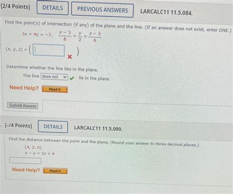 Solved Find The Point S Of Intersection If Any Of The Chegg