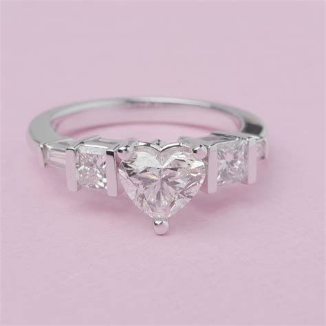Art Deco Heart Diamond Ring Heart Shaped Diamond Ring Art Deco