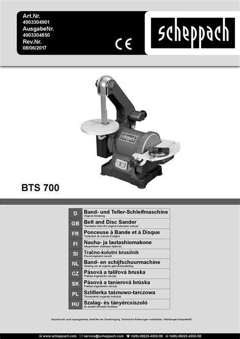 Scheppach 4903304850 Instruction Manual Pdf Download Manualslib