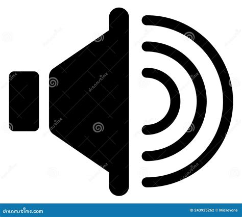 Icône Audio Haut Parleur Symbole Sonore Signe De Volume Illustration