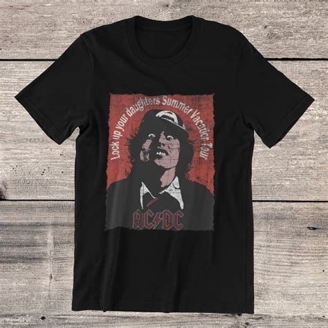 Acdc Summer Tour T Shirt Legendary Heavy Metal Rock Band On Ring Spun