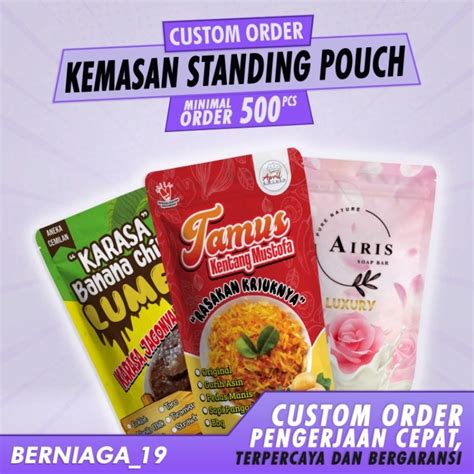Jual Kemasan Standing Pouch Custom Order Shopee Indonesia