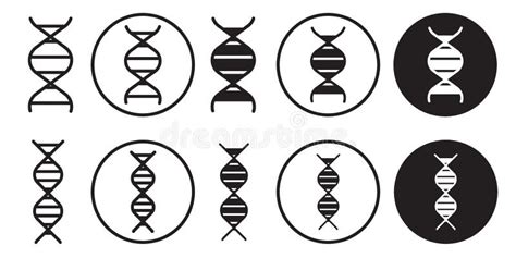 DNA Icon Vector Set Collection For Web Stock Vector Illustration Of